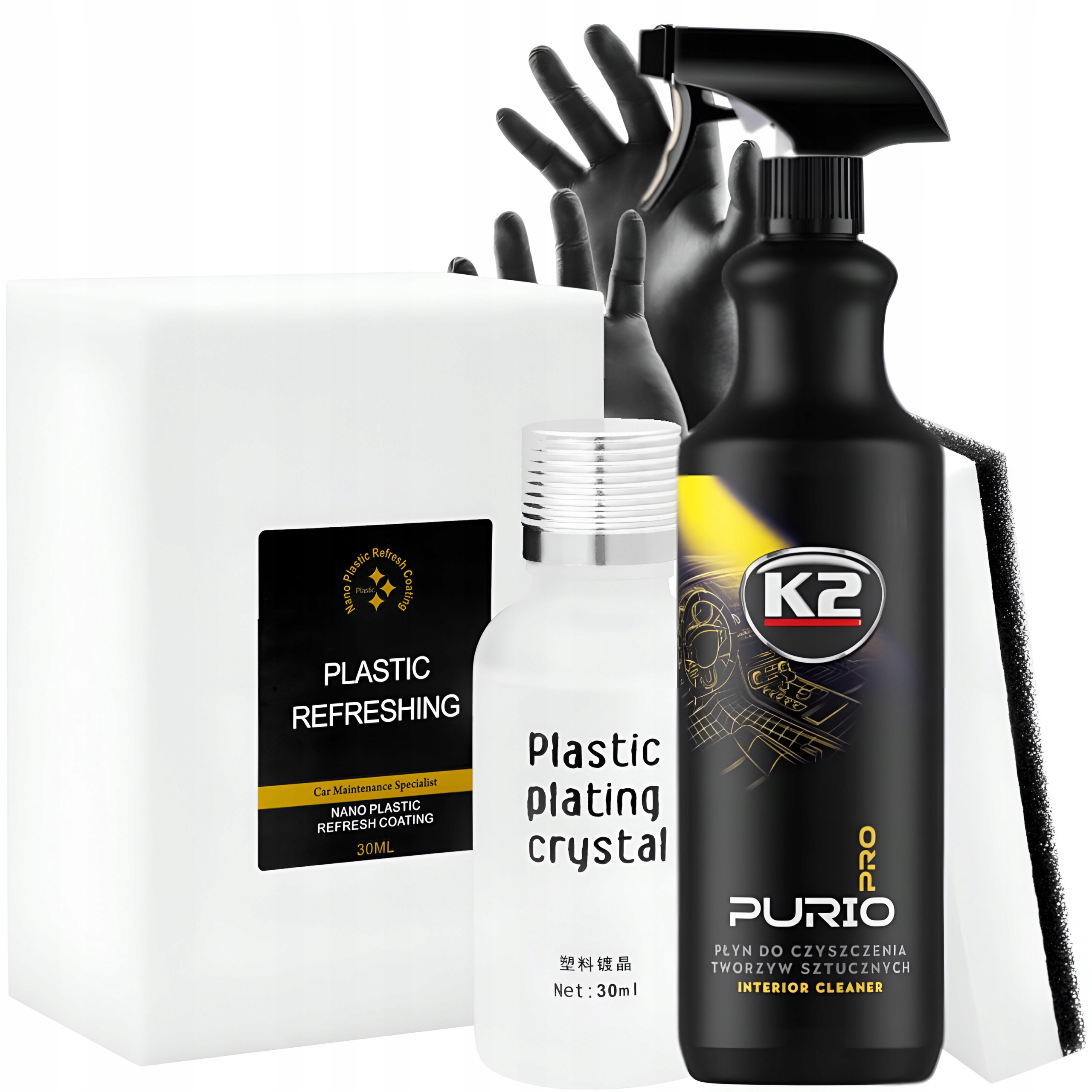 K2 PURIO PRO + PREPARAT DO ODNOWY RENOWACJI PLASTIKÓW ODNAWIA ...