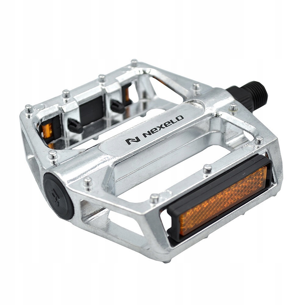 PEDAŁY ROWEROWE MTB BMX ALUMINIOWE Z ODBLASKAMI DO ROWERU SREBRNE ...