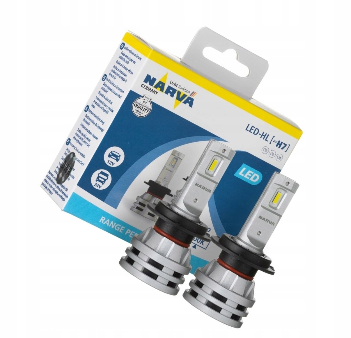 NARVA ŻARÓWKA H7 LED RANGE PERFORMANCE 6500K 12-24V 24W - ZESTAW 2 SZT ...
