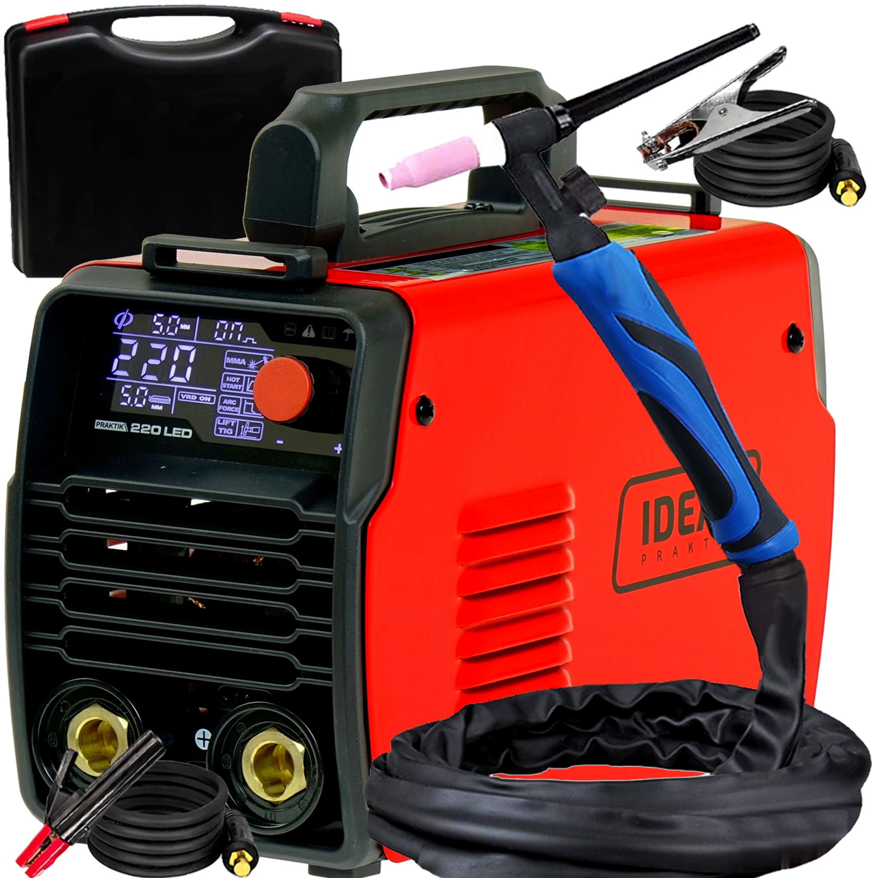 Spawarka inwertorowa MMA elektrodowa SYNERGIA 230V Ideal Praktik 220 ...