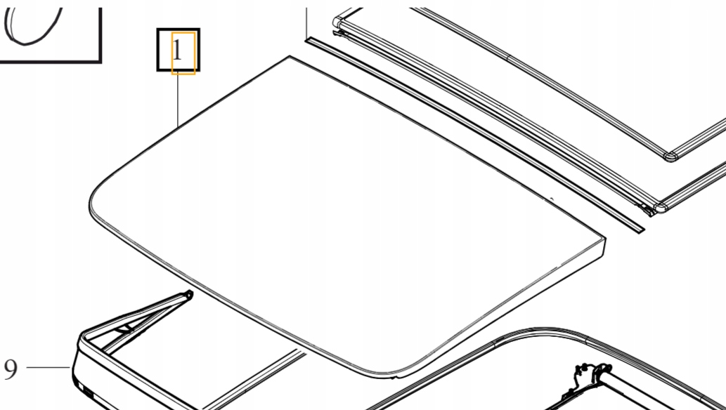31675975 32285389 - VOLVO XC90 V90 II лобовое стекло крыша панорама szy ...