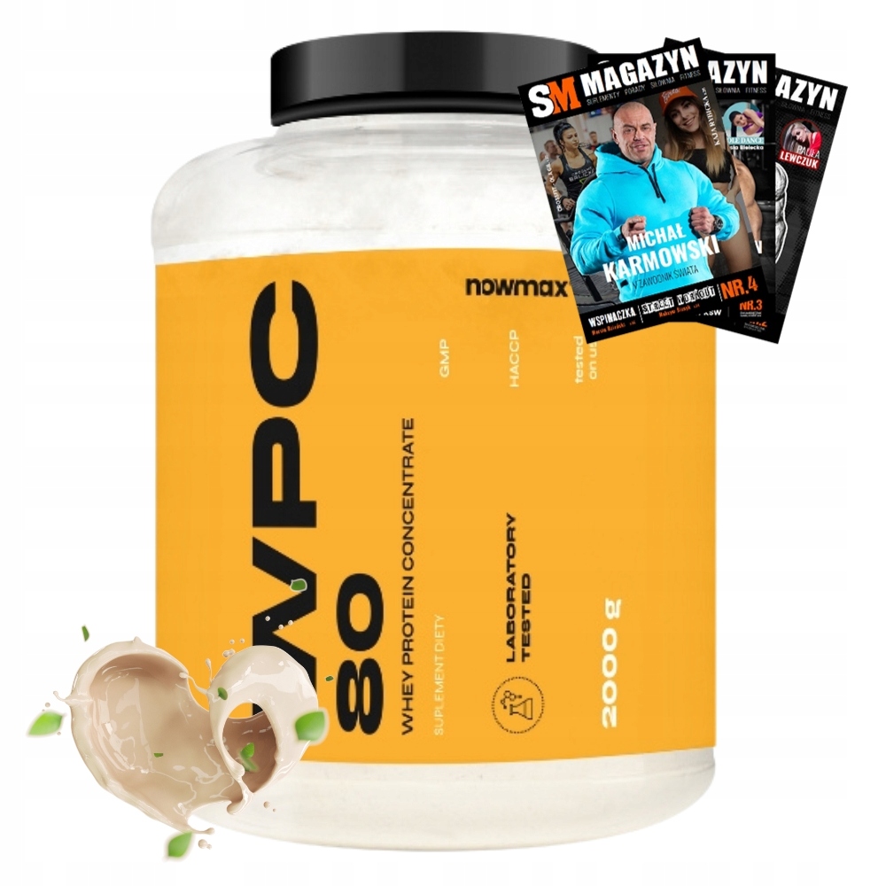 Odżywka białkowa koncentrat białka - WPC nowmax proszek 2000 g smak naturalny • Cena, Opinie ...