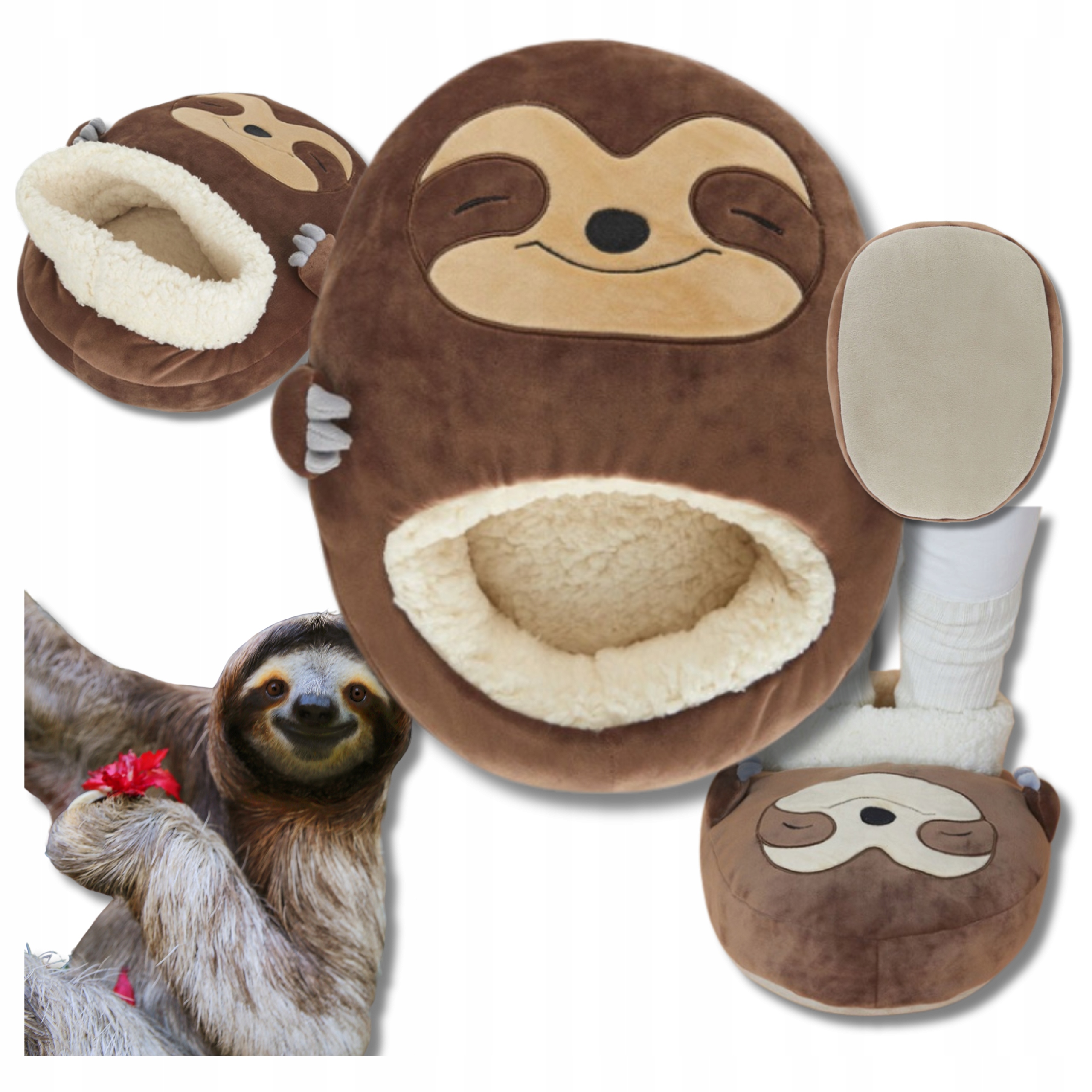 OHŘÍVAČ NOHOU PLYŠÁK LENOCHOD VELKÝ PLYŠÁK DÁREK PRO MAMINKU I DÍTĚ za ...