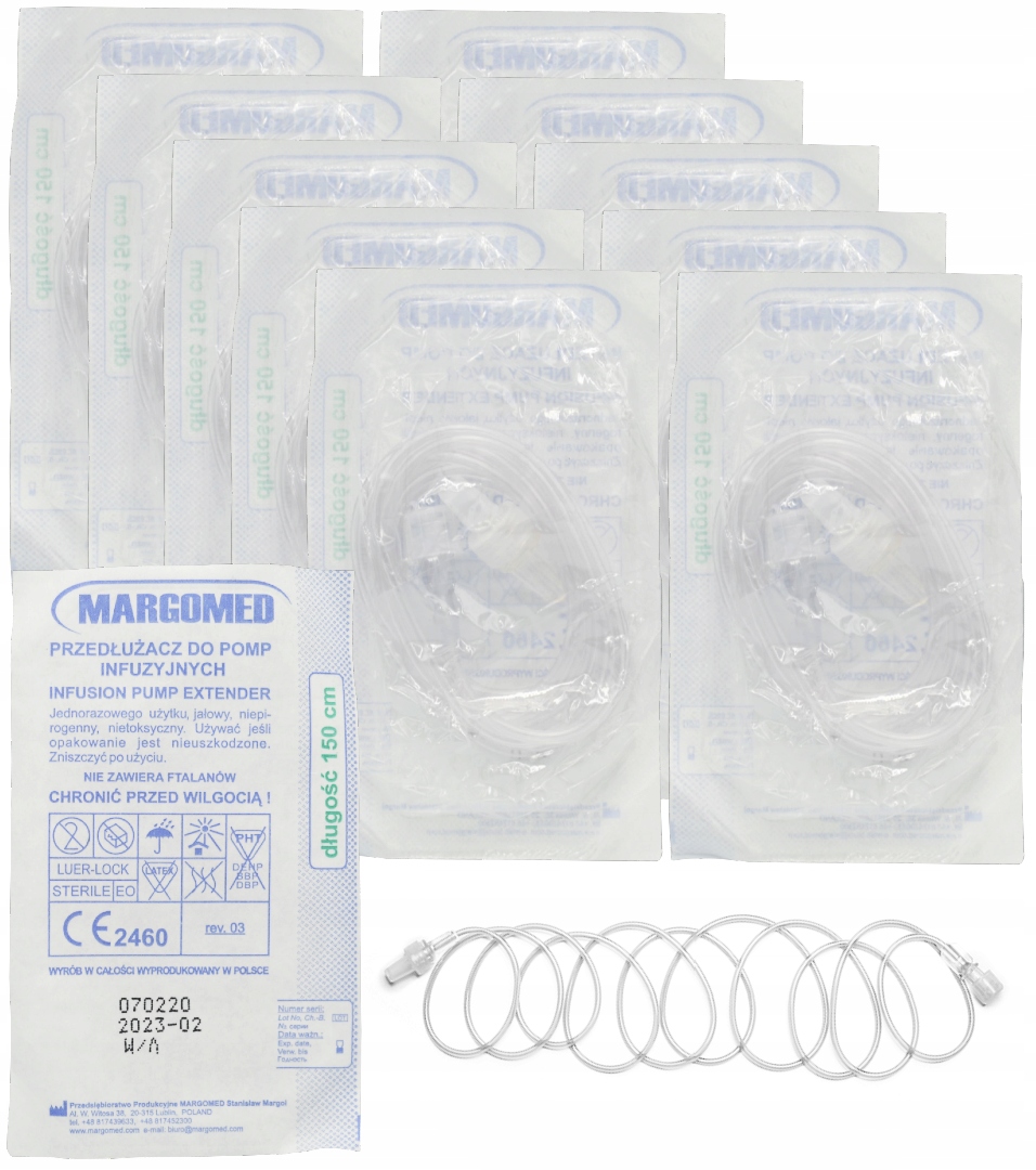 PRZEDŁUŻACZ DO POMP INFUZYJNYCH 150cm INFUZJI x10 12590245202 - Allegro.pl