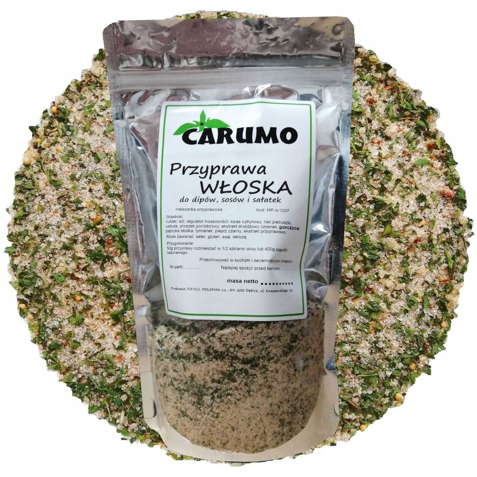 CARUMO Przyprawa WŁOSKA do dipów, sosów i sałatek 500g • Cena, Opinie ...