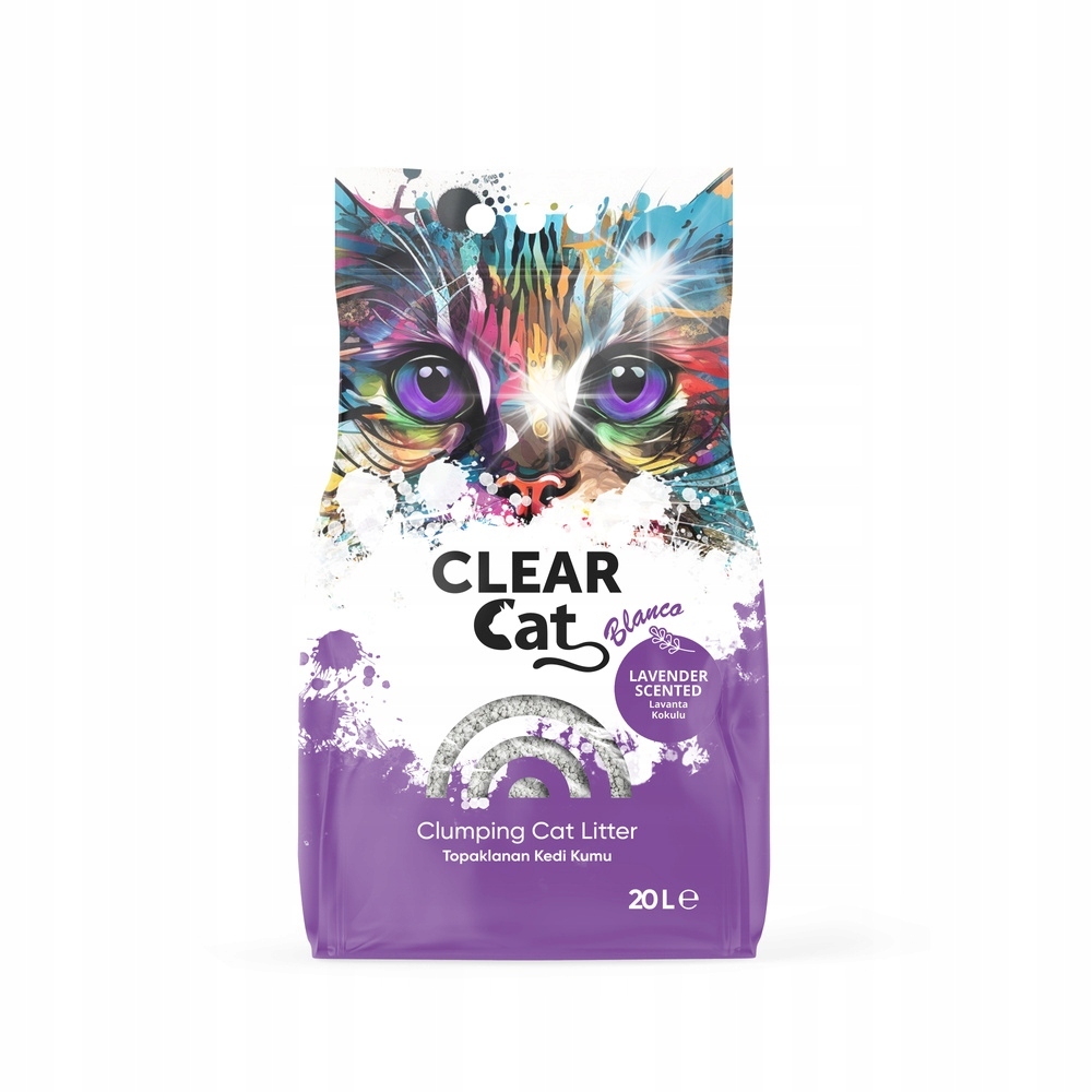 Clear Cat Blanco Lawenda żwirek bentonitowy 20l (5907857307816) • Cena ...