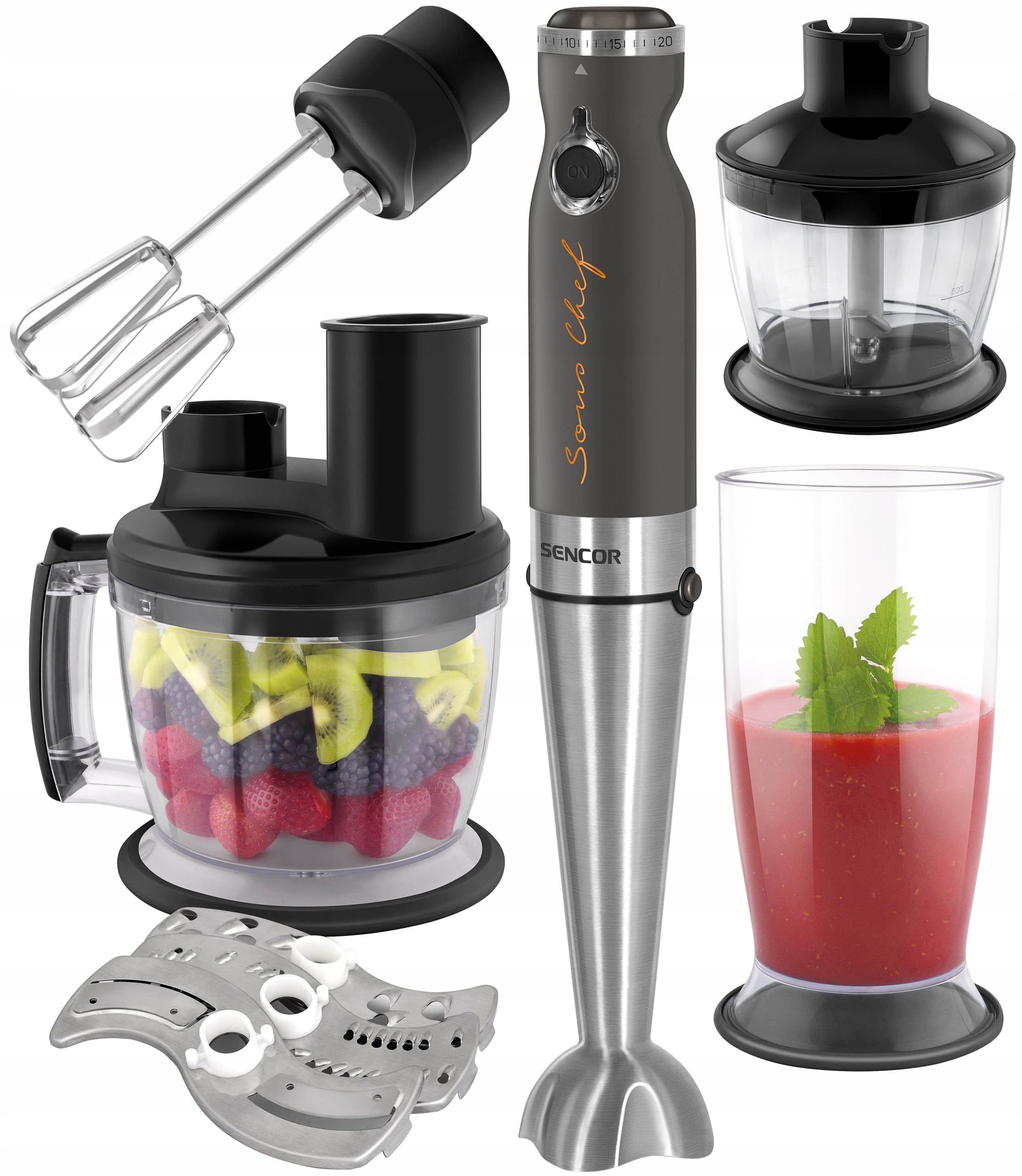 Mikser Blender ręczny Sencor 9w1 1200W Titanium - Sklep, Opinie, Cena w ...
