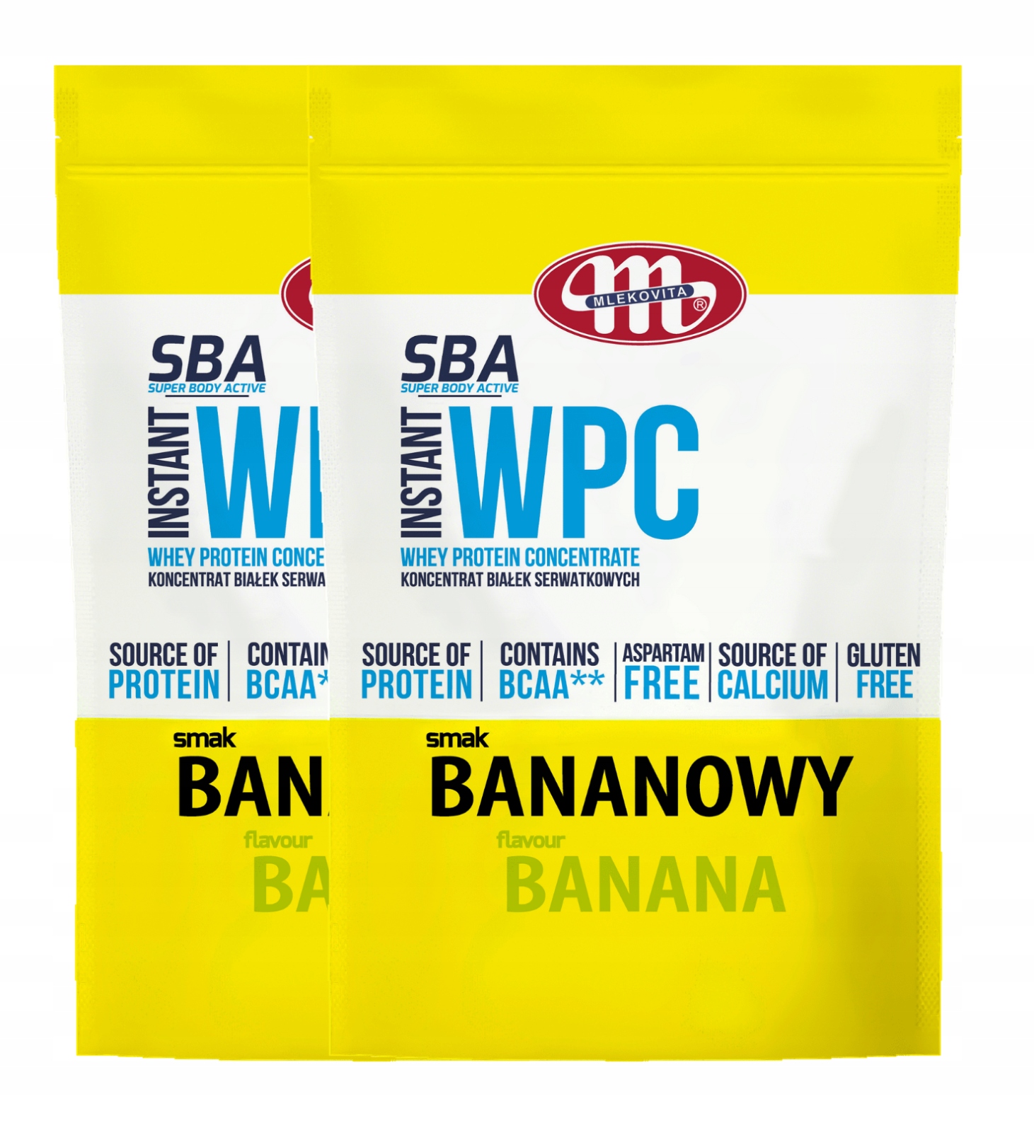 Mlekovita SBA WPC80 białko WPC 1400g - Bananowy - 5900512984803 - 8874631663 - Allegro