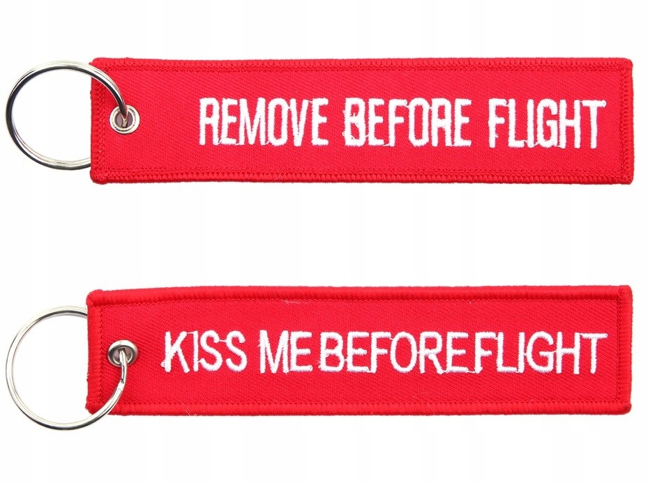Brelok REMOVE BEFORE FLIGHT KISS ME BEFORE FLIGHT • Cena, Opinie - Allegro