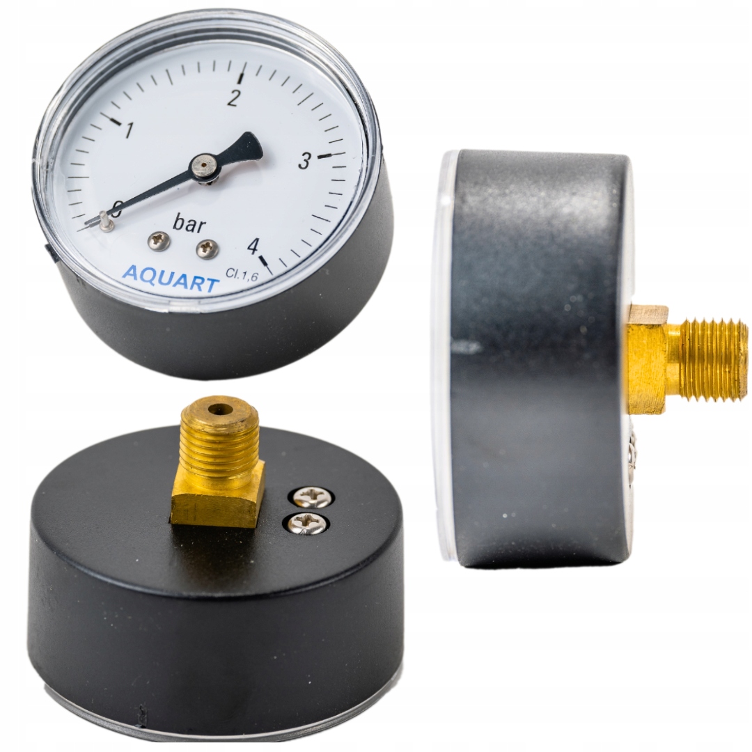 Manometr tarczowy 63 mm axialny 0-10 bar tylny • Cena, Opinie ...