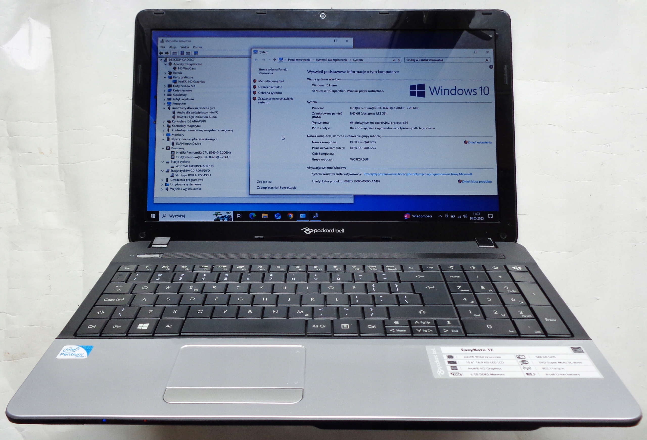 Packard Bell EasyNote TE11HC /Pentium B960 /8GB /HDD 320GB - Sklep ...