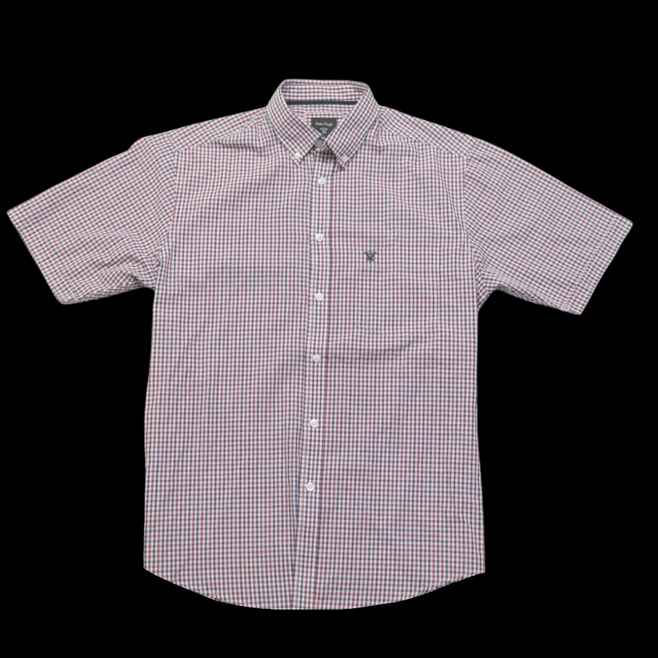 James Pringle koszula męska casual krótki rękaw regular poliester ...