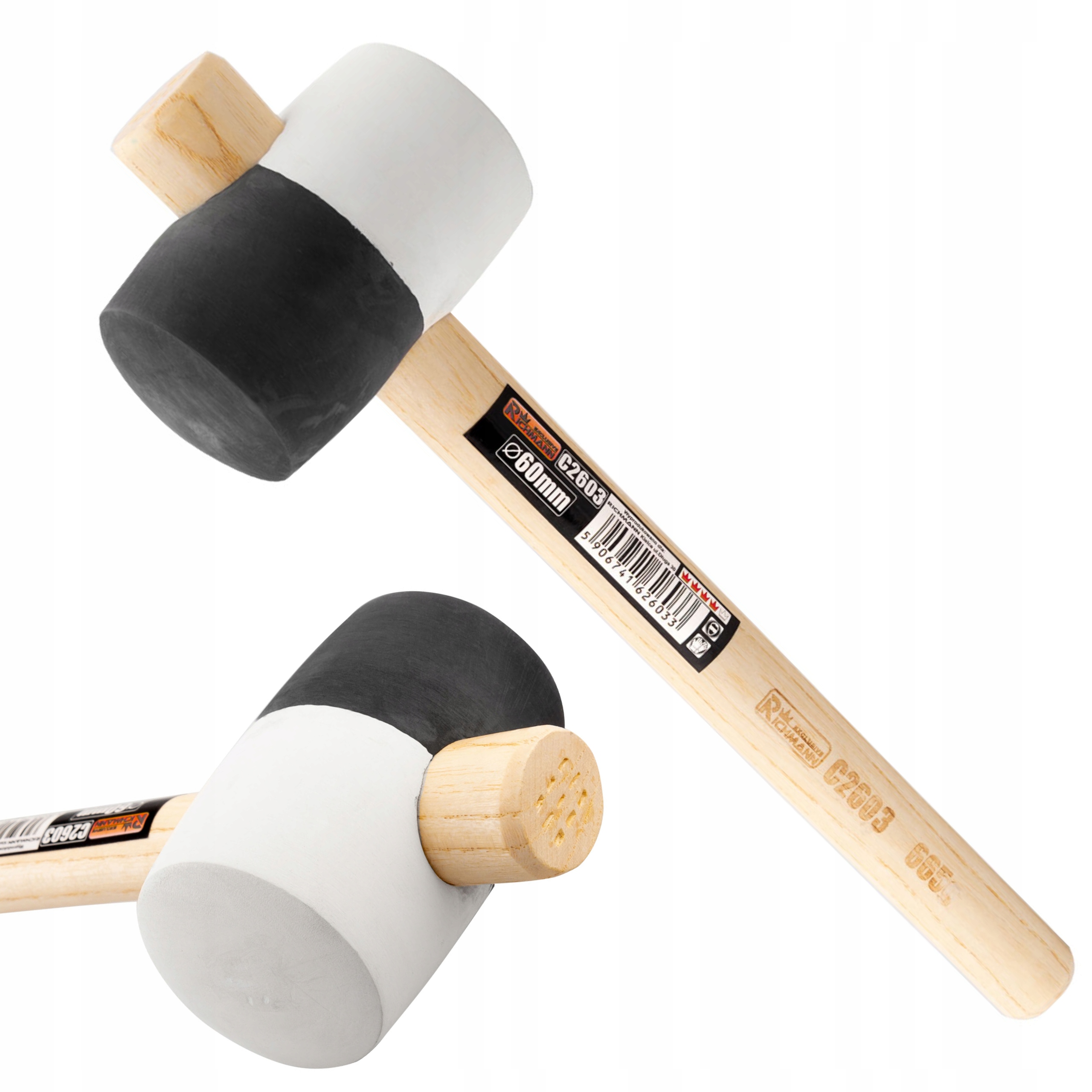 RICHMANN MŁOTEK GUMOWY BIAŁO-CZARNY JESION 90MM 5906741626040 za 26 ...