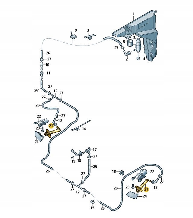 DYSZA SPRYSKIWACZY REFLEKTORA PRAWA AUDI A6 A7 C8 OEM 4K0955102 za 393 ...