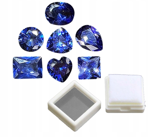 Zafír Prírodný kameň 7 ks sada za 30.82EUR - Allegro