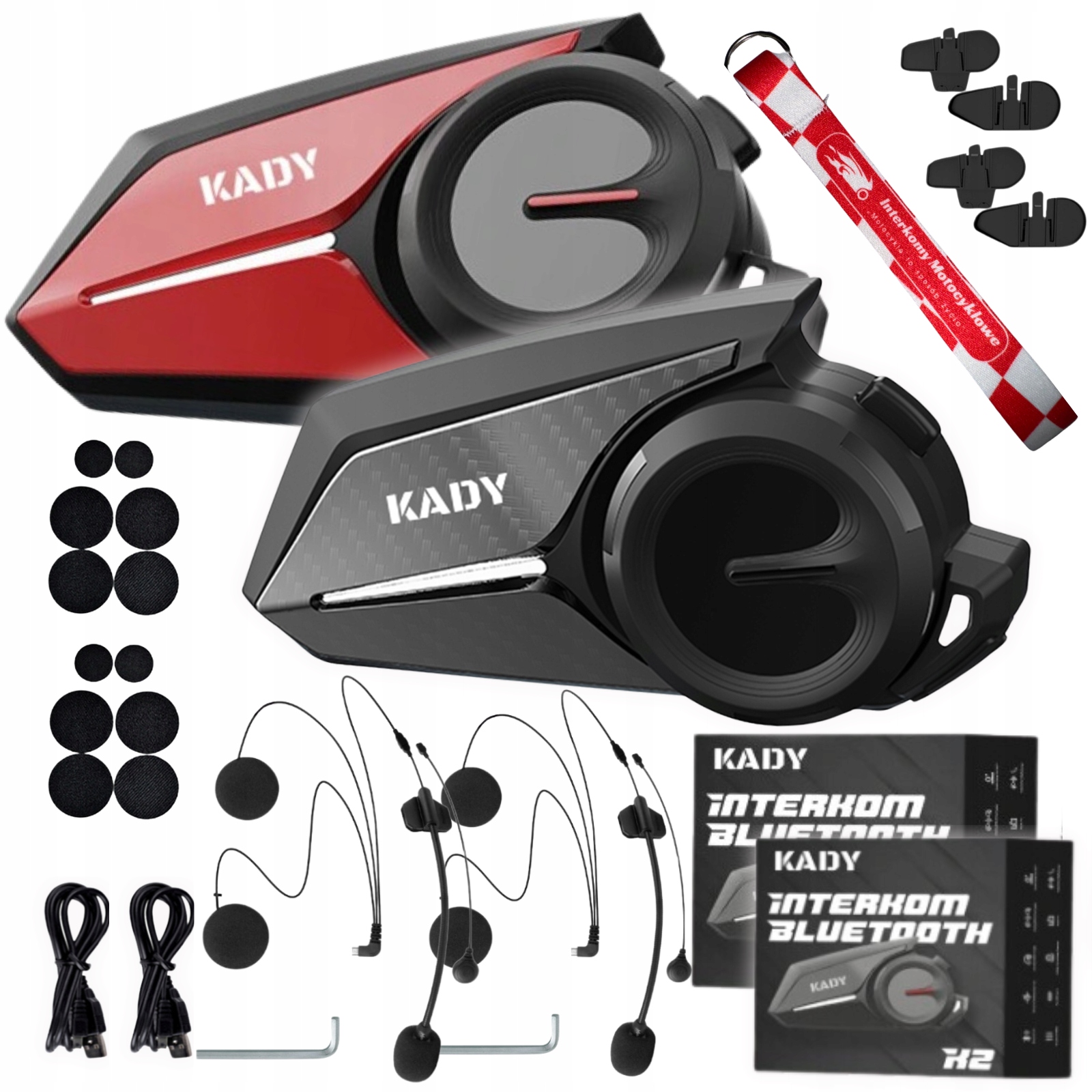 INTERKOM MOTOCYKLOWY KADY K2 BLUETOOTH POLSKI LEKTOR 5903815419874 za ...