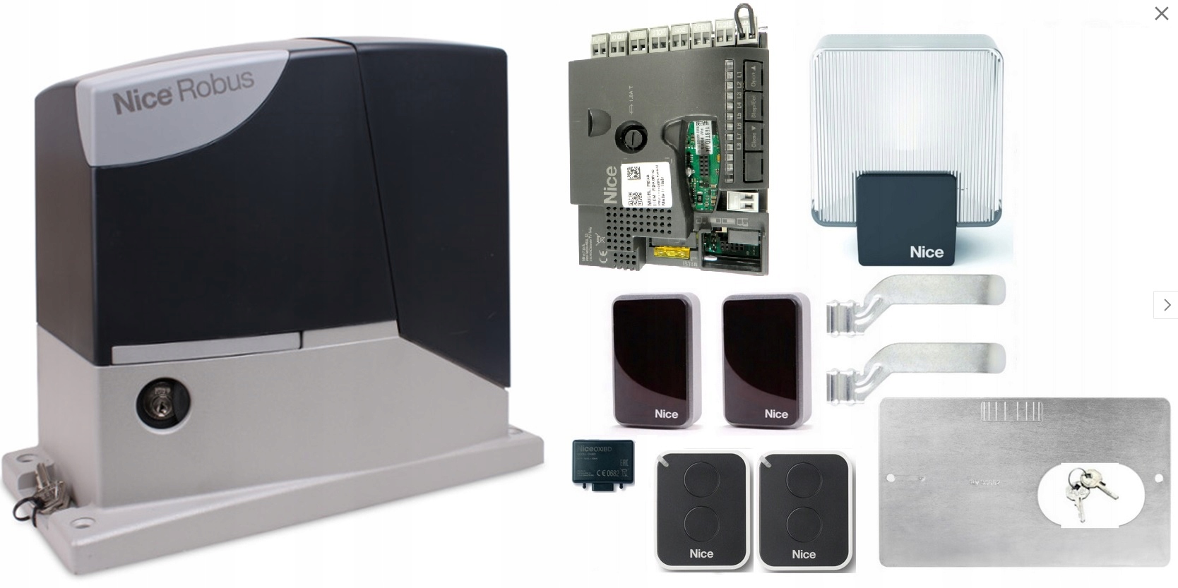 Pohon pre posuvnú bránu Nice Robus 400 za 423,69 € - Allegro