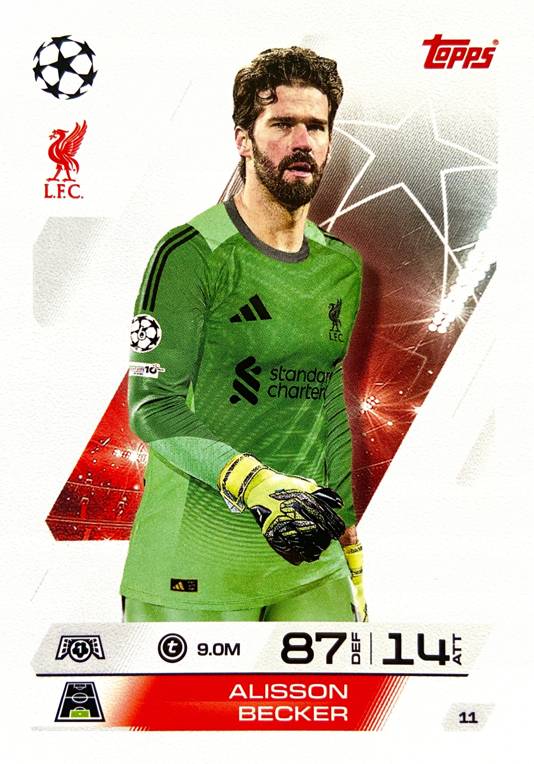 MÉRKŐZÉS TÁMADÁS UCL 2025/26 2026 11 ALISSON BECKER LIVERPOOL, • Ár, Vélemények - Allegro