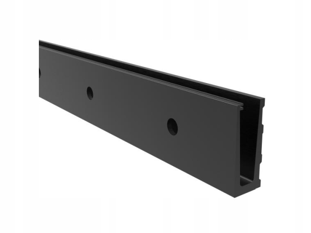 LISTWA ALUMINIOWA MONTAŻ DO BOKU TYP U CZARNA 2,5M (5904619816456 ...