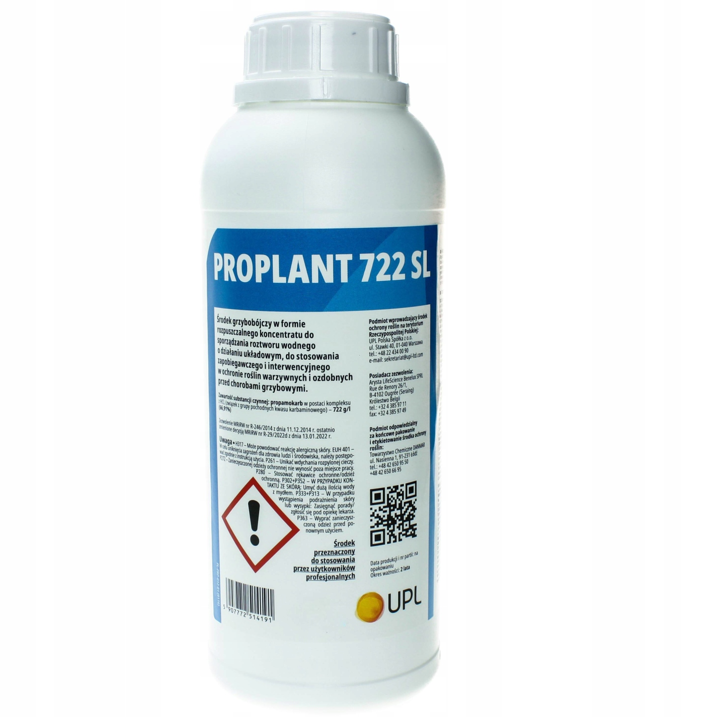 PROPLANT 722 SL 0,5L ŚRODEK OPRYSK GRZYBOBÓJCZY WARZYWA ROŚLINY OZDOBNE (grzyby w roślinach ...