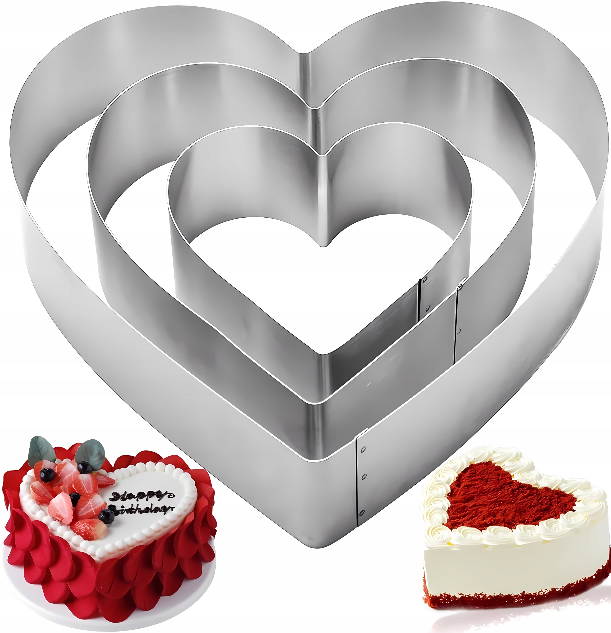 OPASKA FORMA DO TORTU KSZTAŁCIE SERCA SERCE WALENTYNKI TORTOWNICA RANT ...
