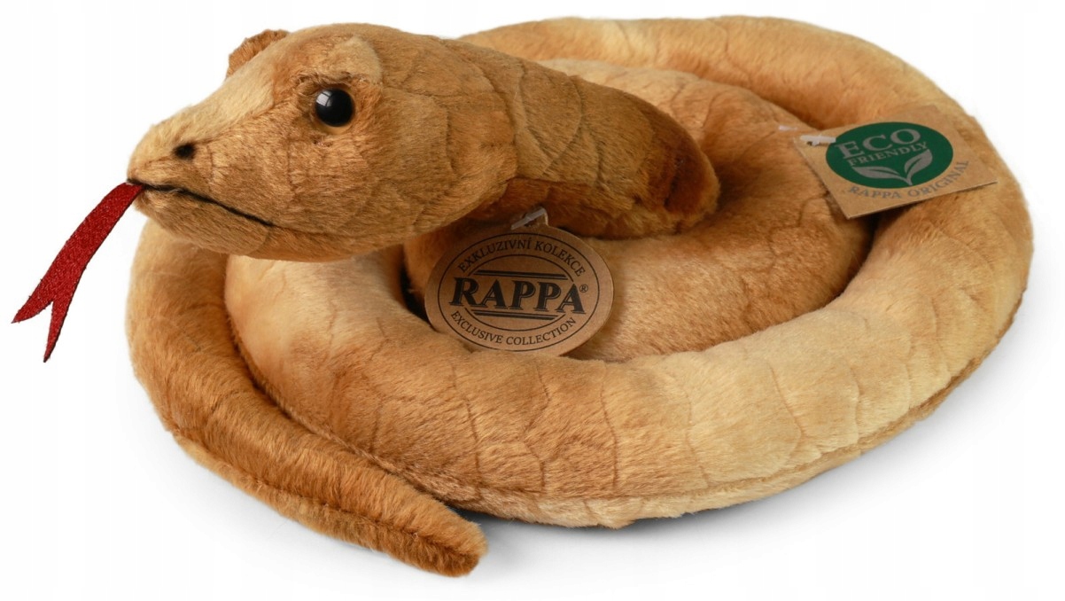 Plyšák Had Béžový stočený - 90cm - Allegro