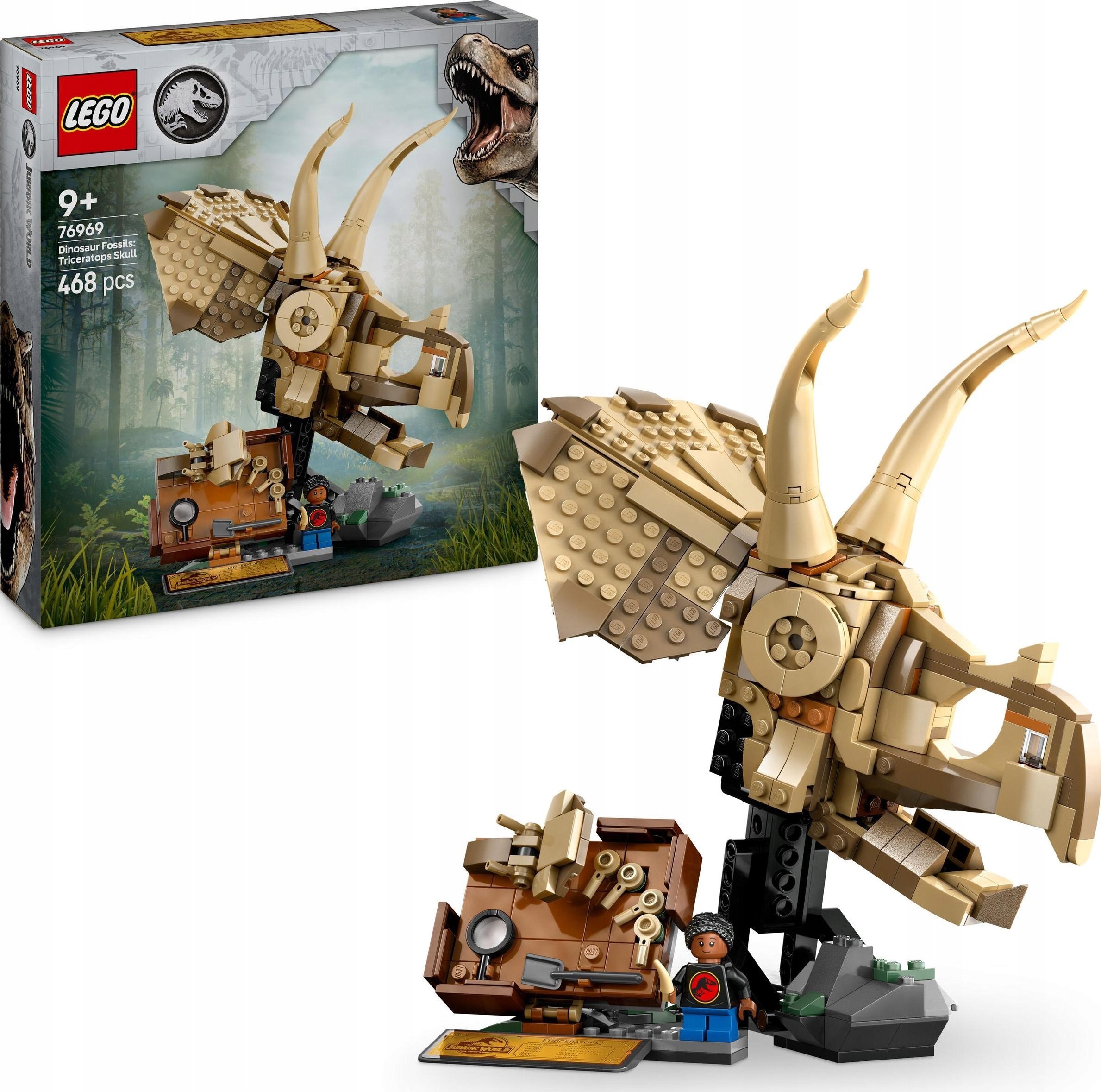 LEGO Jurassic World Szkielety dinozaurów: czaszka triceratopsa 76969 ...