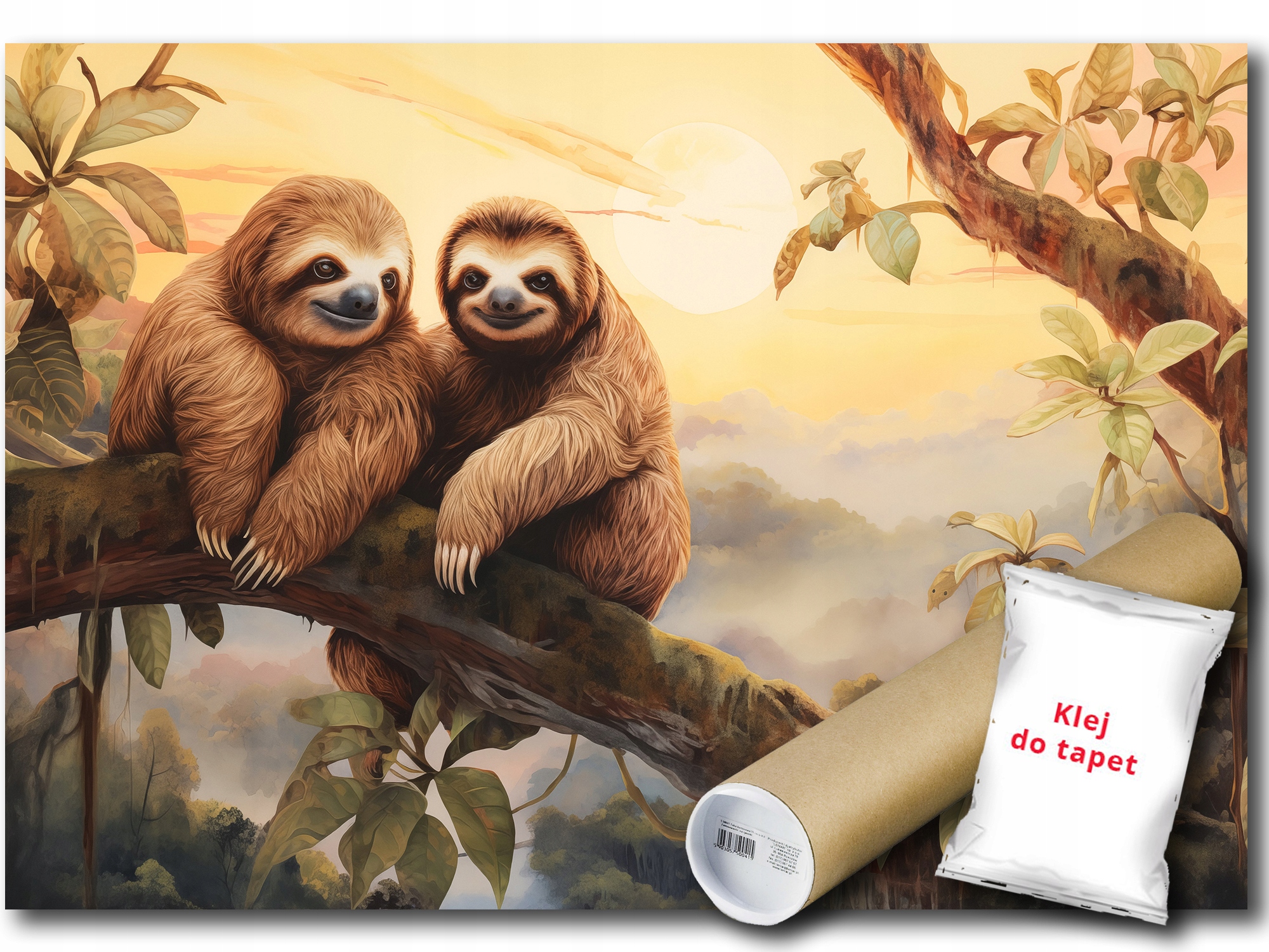 FOTOTAPETA WINYLOWA LENIWIEC LENIWCE DŻUNGLA LAS NATURA PRZYRODA ...