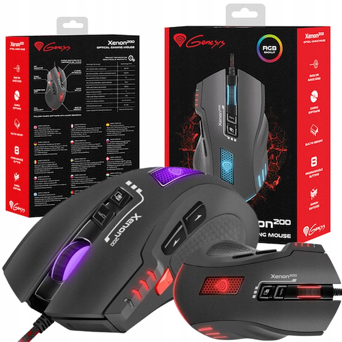 Myszka Xenon 200 - Niska cena na Allegro