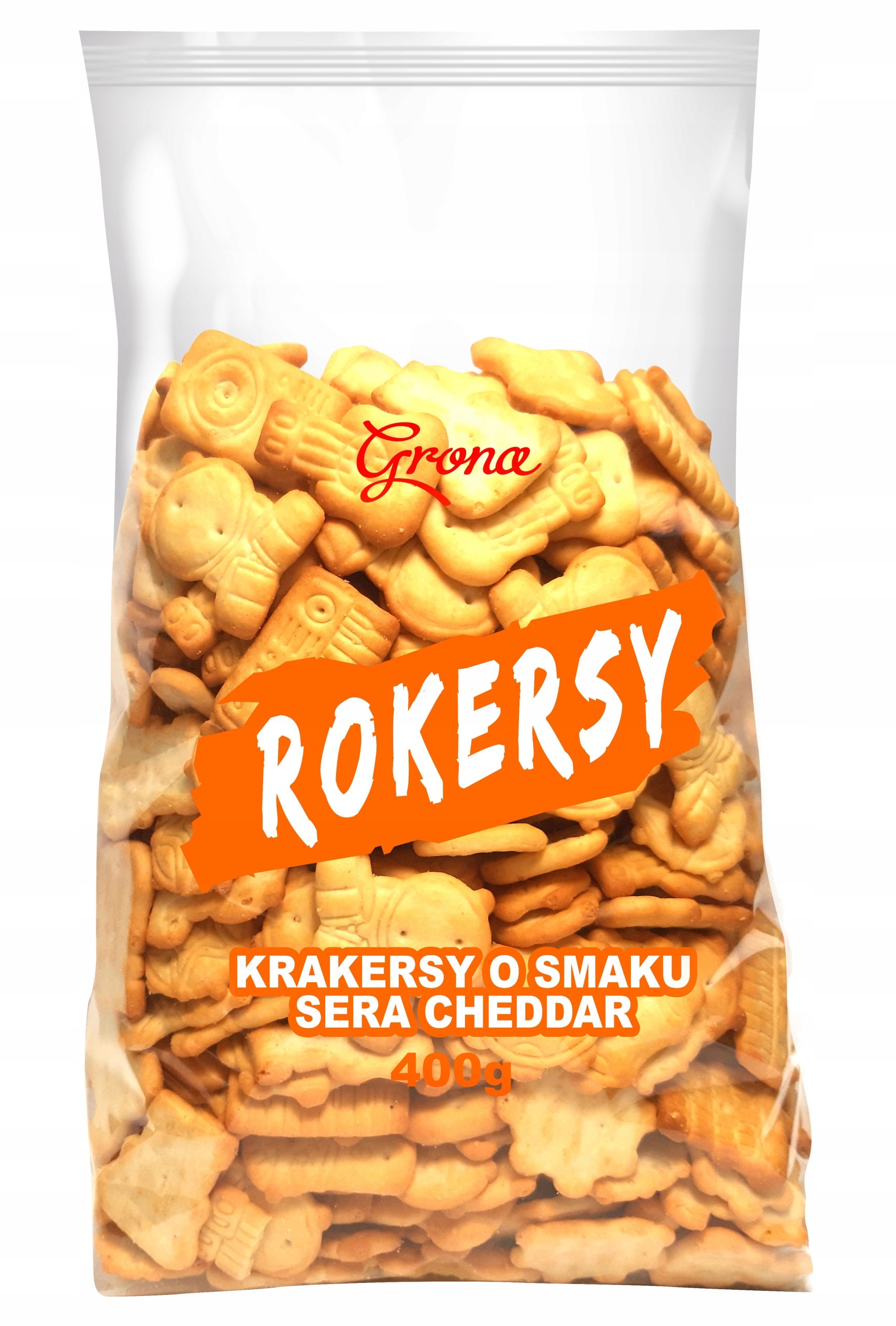 Grona ROKERSY Krakersy o smaku Sera Cheddar 400g (4820258642526) • Cena ...