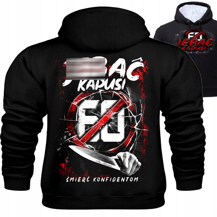 M Mikina Kapusi klokan anti 60 ACAB hooligans čierna za 32.68EUR - Allegro