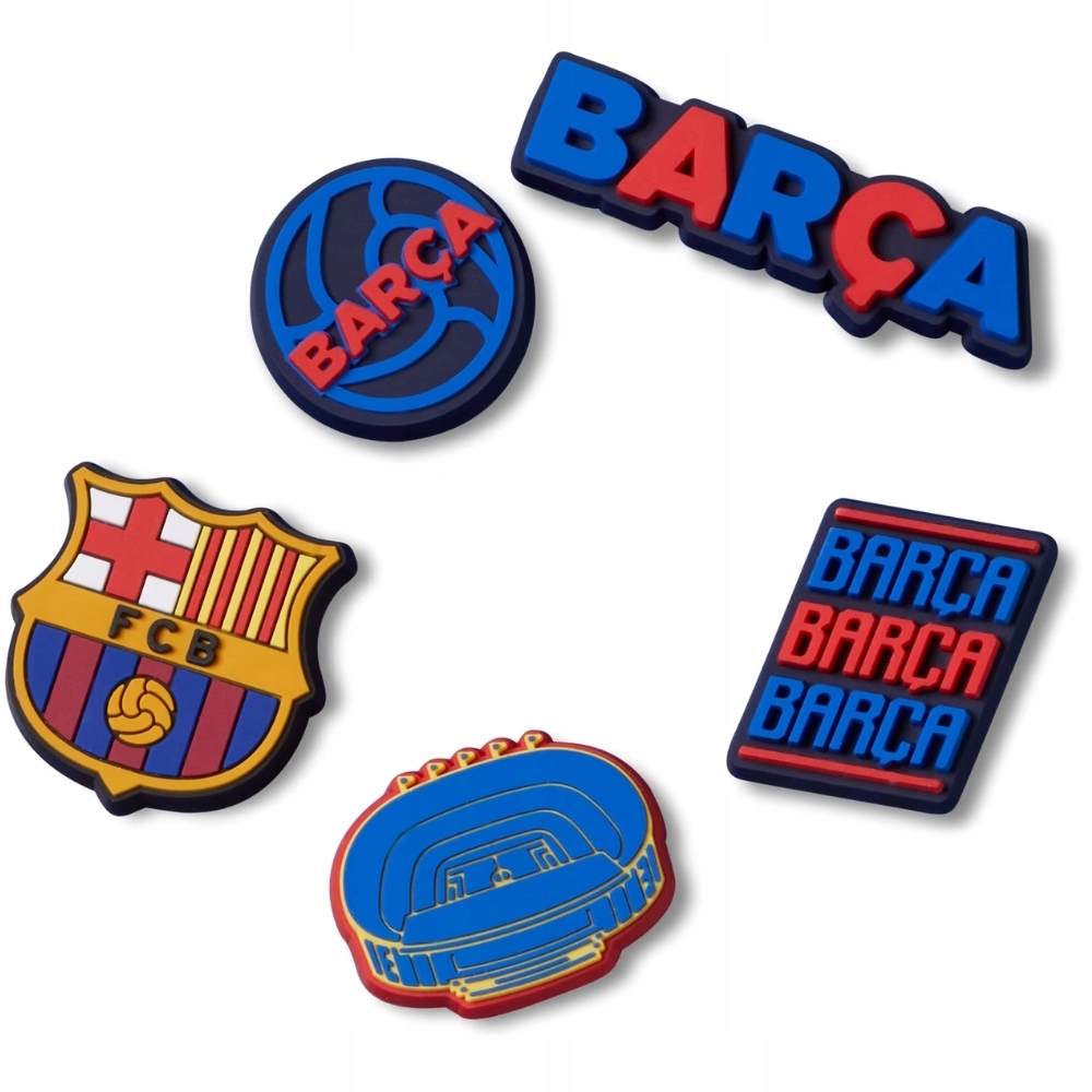 Przypinki Ozdoby Jibbitz Charms Piny Do Butów Crocs Barcelona FC 5 Pack ...