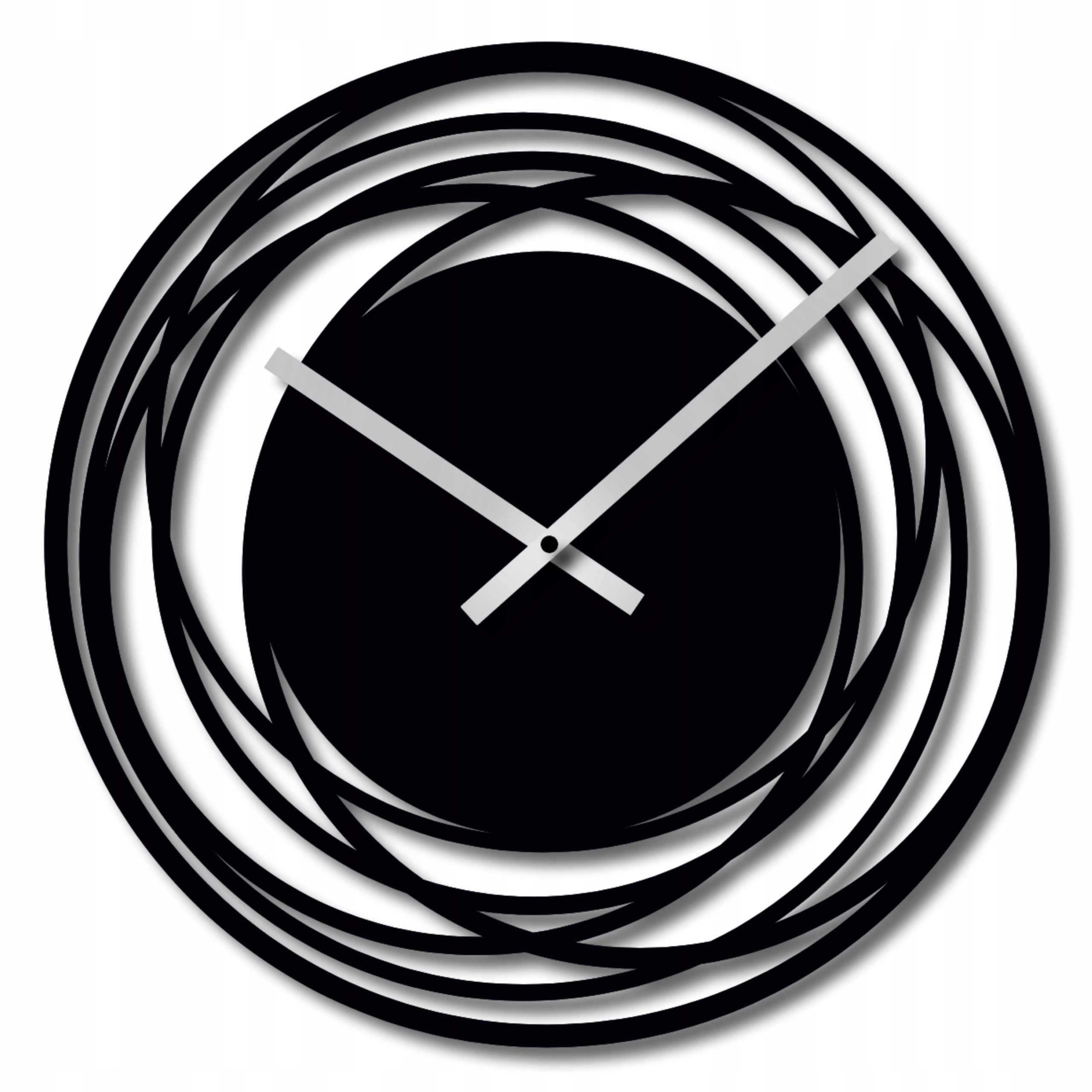 ZEGAR ŚCIENNY DO SALONU 60 cm NOWOCZESNY ZEGAR DREWNIANY ZEGAR NA ...