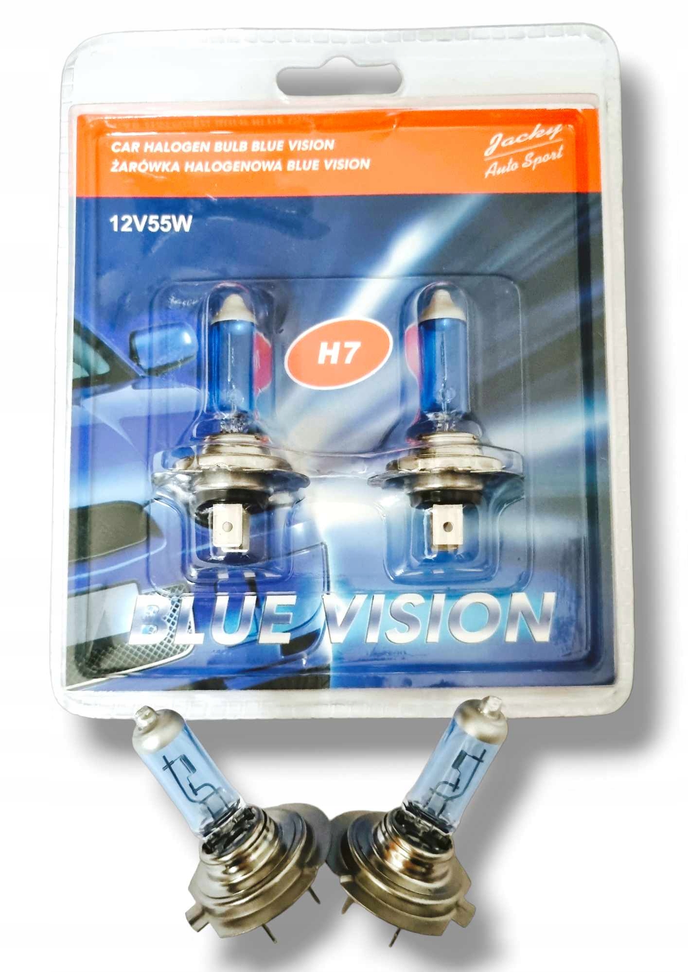 Żarówki z efektem XENON -H7 ATEST - BLUE VISION 12V PROFESJONALNE ...
