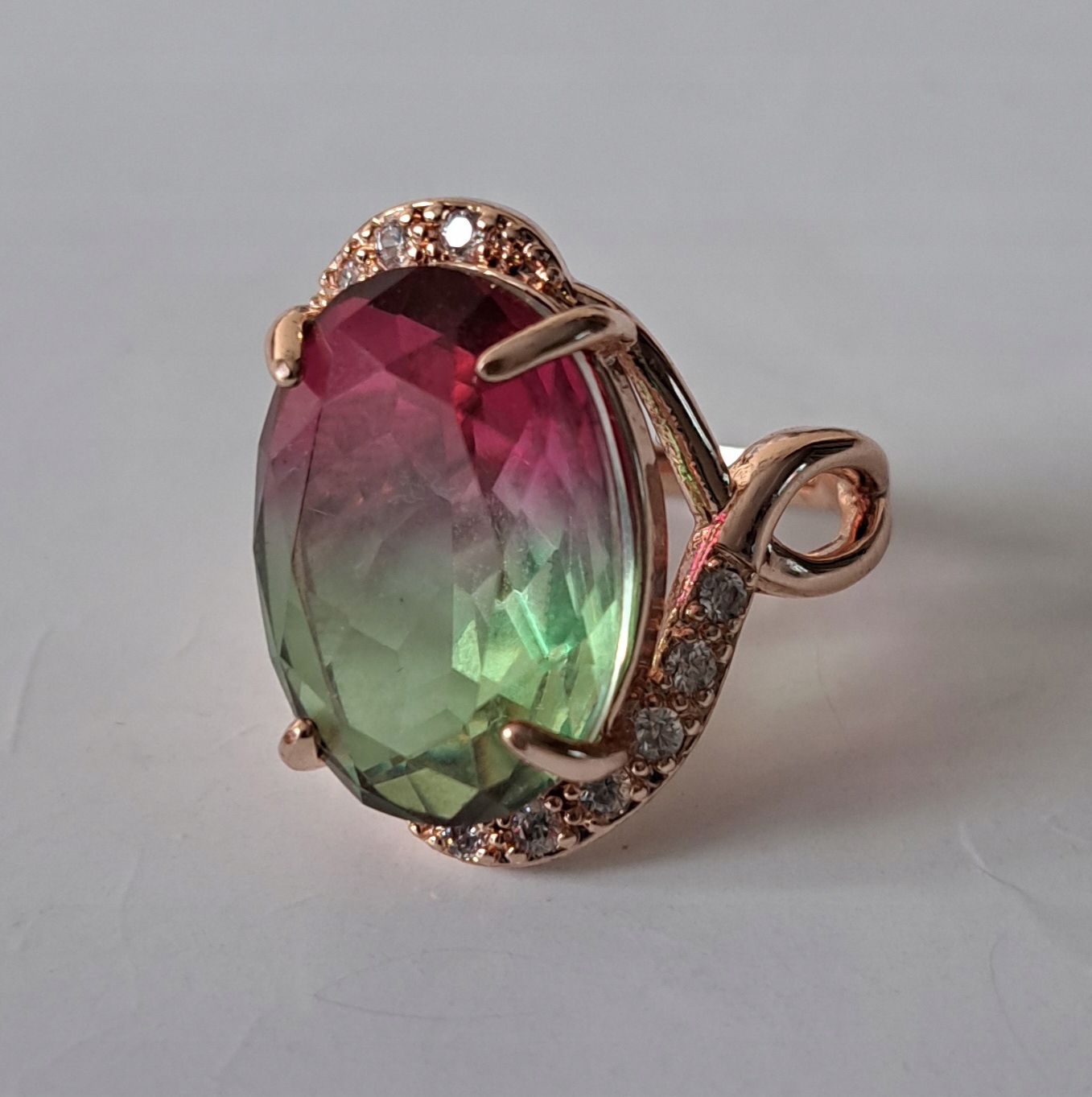 PIERŚCIONEK TURMALIN ARBUZOWY 15037265043 - Allegro.pl