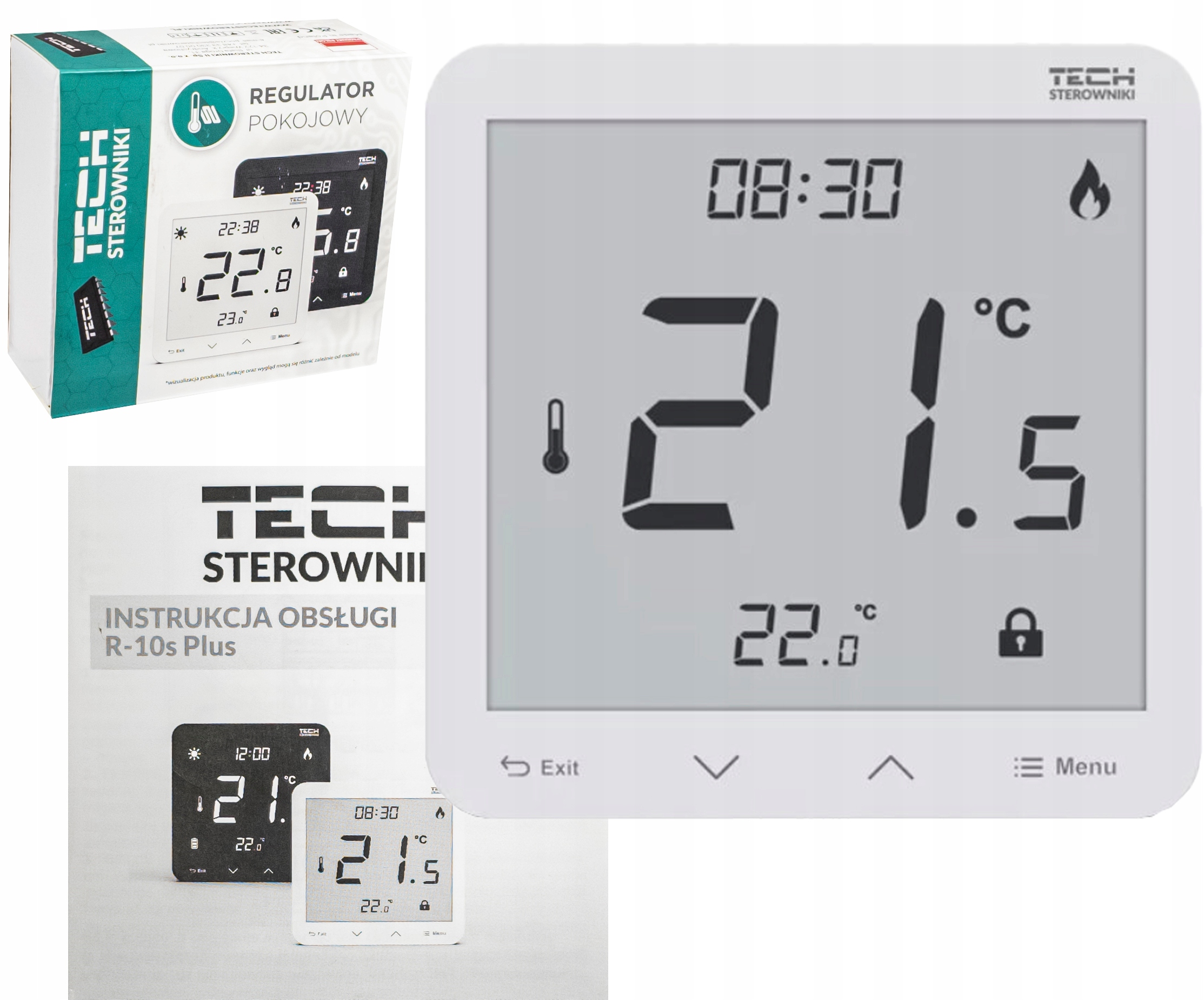 REGULATOR STEROWNIK TERMOSTAT POKOJOWY PRZEWODOWY TECH R-10S PLUS ... REGULATOR STEROWNIK TERMOSTAT POKOJOWY PRZEWODOWY TECH R-10S PLUS ...