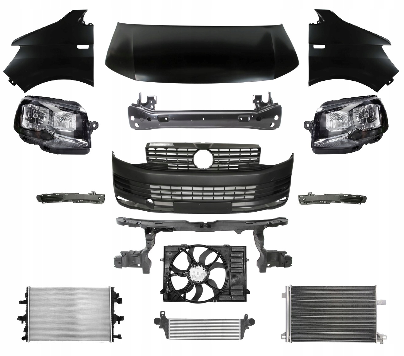 VW T6 TRANSPORTER 15- PRZÓD MASKA ZDERZAK PAS za 6600.00PLN z Kaczanowo ...