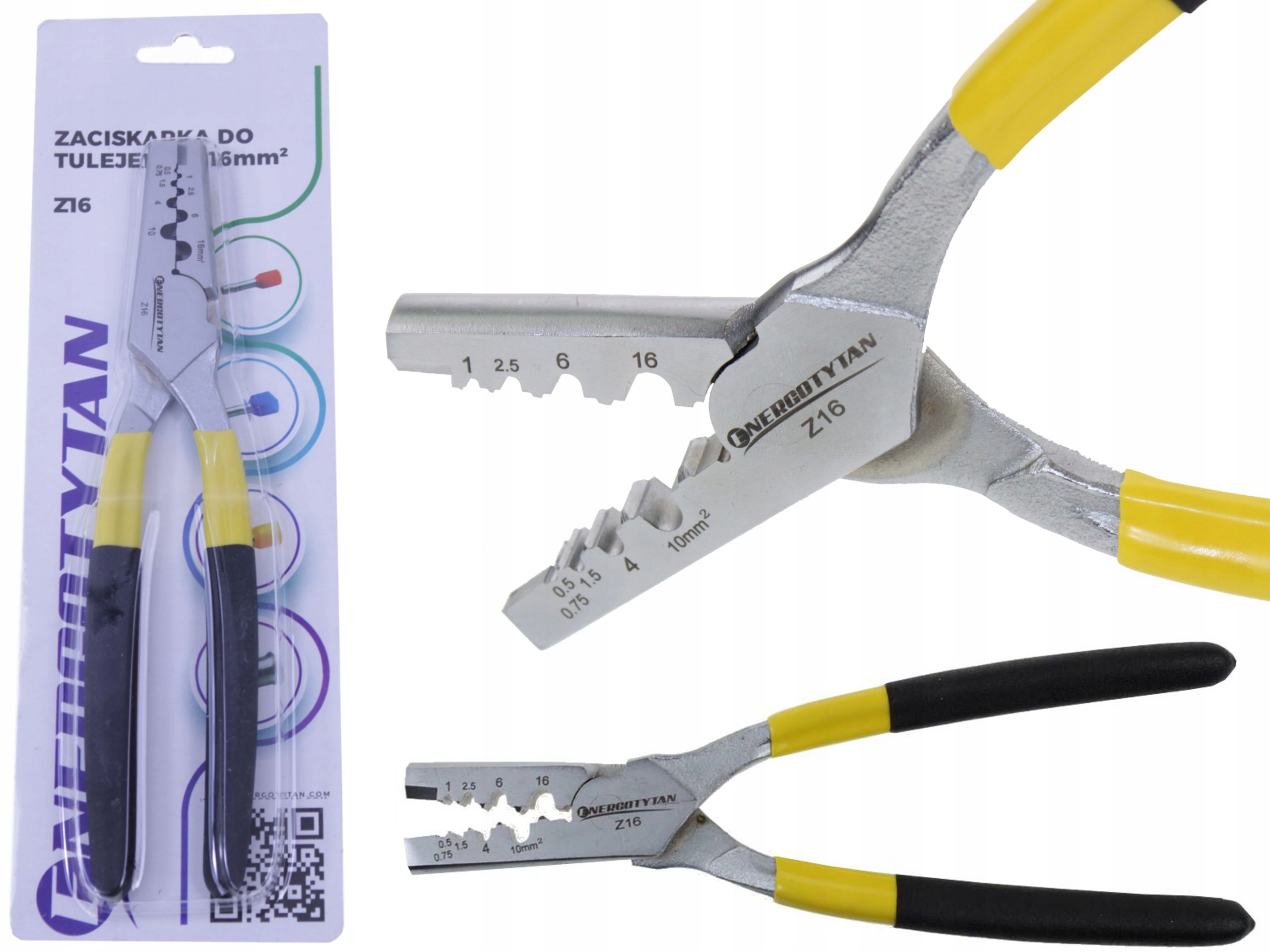 ZACISKARKA TULEJEK PRASKA DO KABLI i KOŃCÓWEK 0,5-16 ENERGOTYTAN Z16 ...