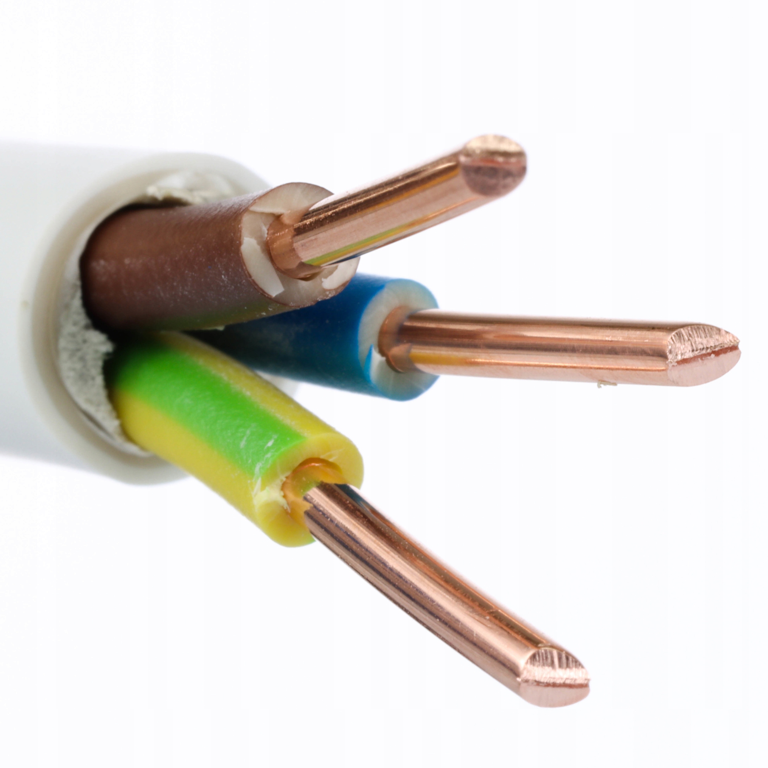 Przewód elektryczny okrągły YDY 3x2,5 - 25m (YDY(żo) 3x2,5 450/750 -25 ...