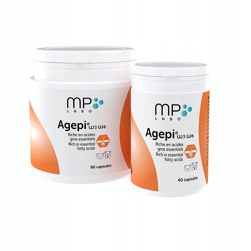 MP Labo Agepi Omega3,6 -40kap., kwasy tłuszczowe dla psa, dla kota ...
