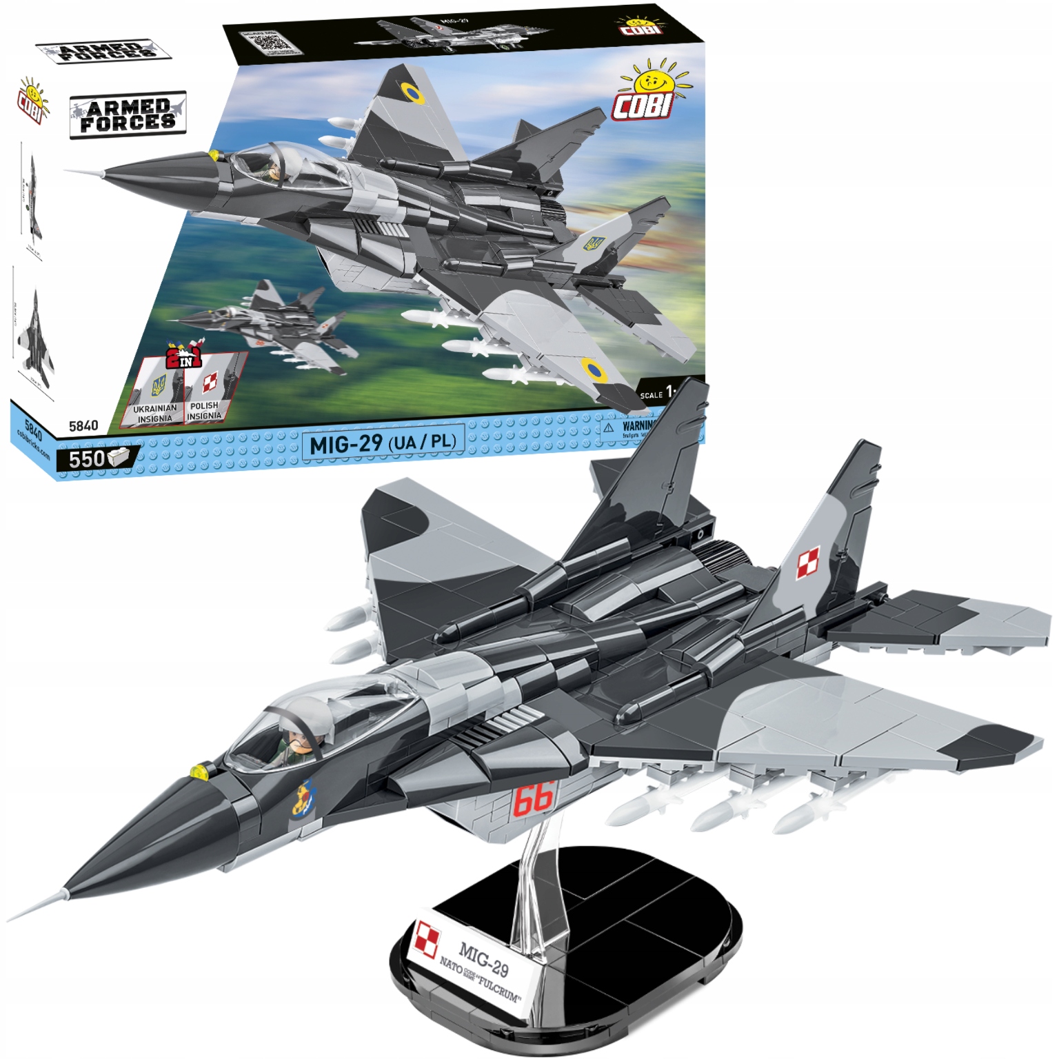 KLOCKI COBI 5840 SAMOLOT MYŚLIWIEC MIG-29 (UA/PL) (5902251058401 ...