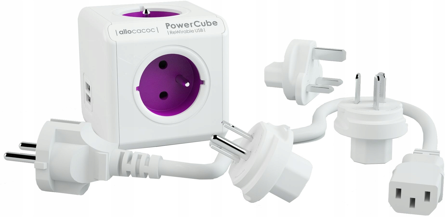 Listwa allocacoc PowerCube ReWirable USB +3wtyczki US UK AU - Sklep, Opinie, Cena w Allegro