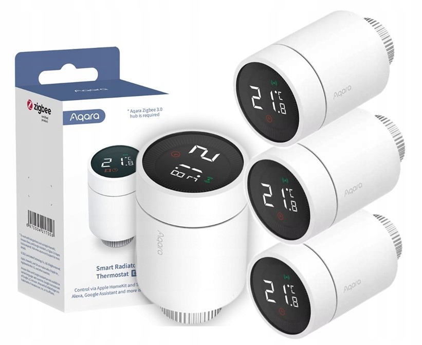 4xHLAVA TERMOSTAT AQARA E1 PRO OHŘÍVAČ KALORYFERA SMART HOMEKIT ZIGBEE za 5562 Kč - Allegro