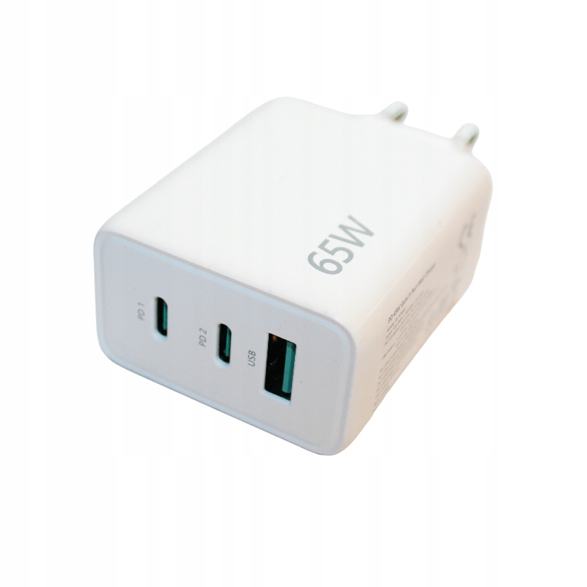 3-portowy zasilacz kostka PD3.0 QC4.0 USB-C GaN 65W TECKNET - Sklep, Opinie, Cena w Allegro