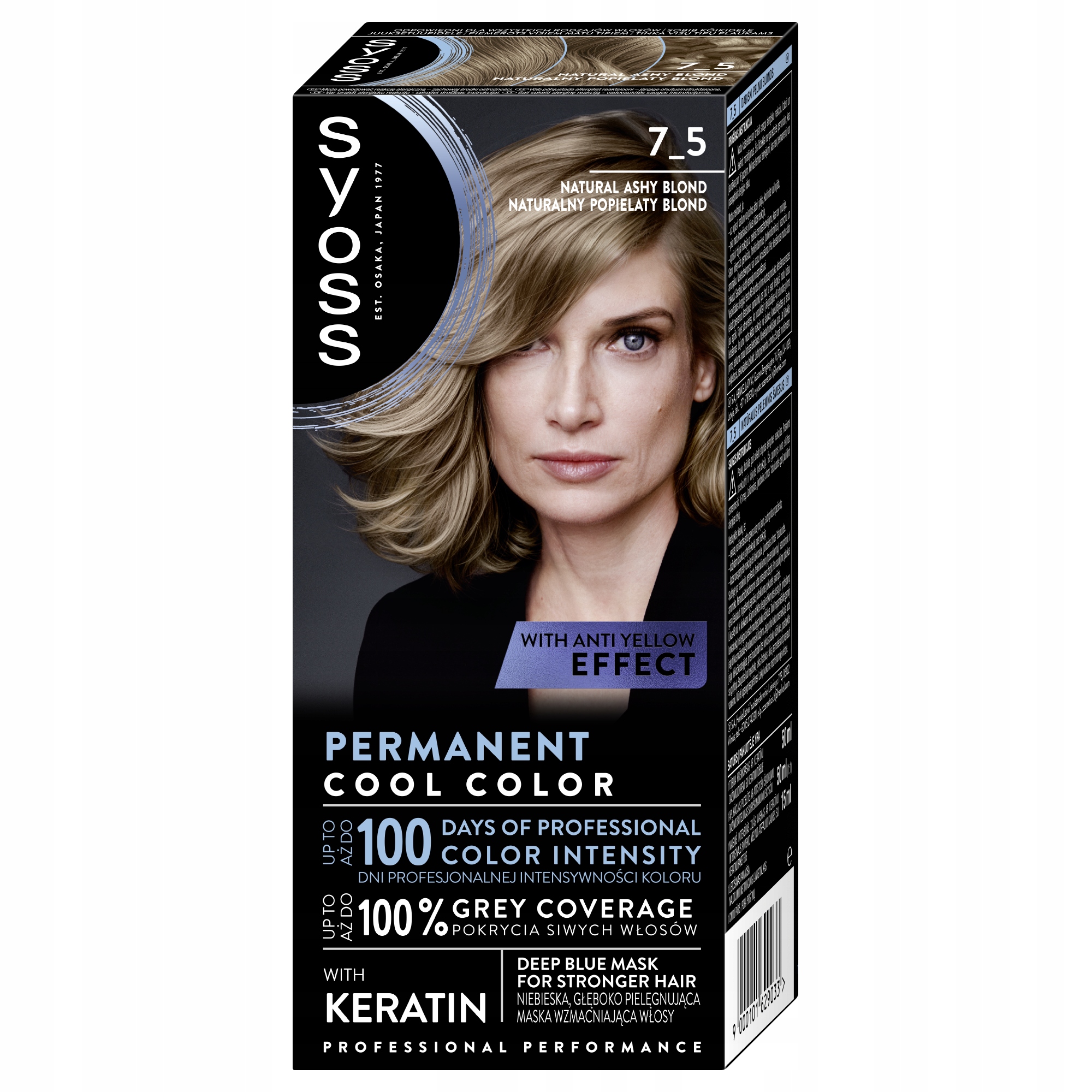 Syoss Permanentní zbarvení barva na vlasy 7_5 Přírodní popelavý blond ...