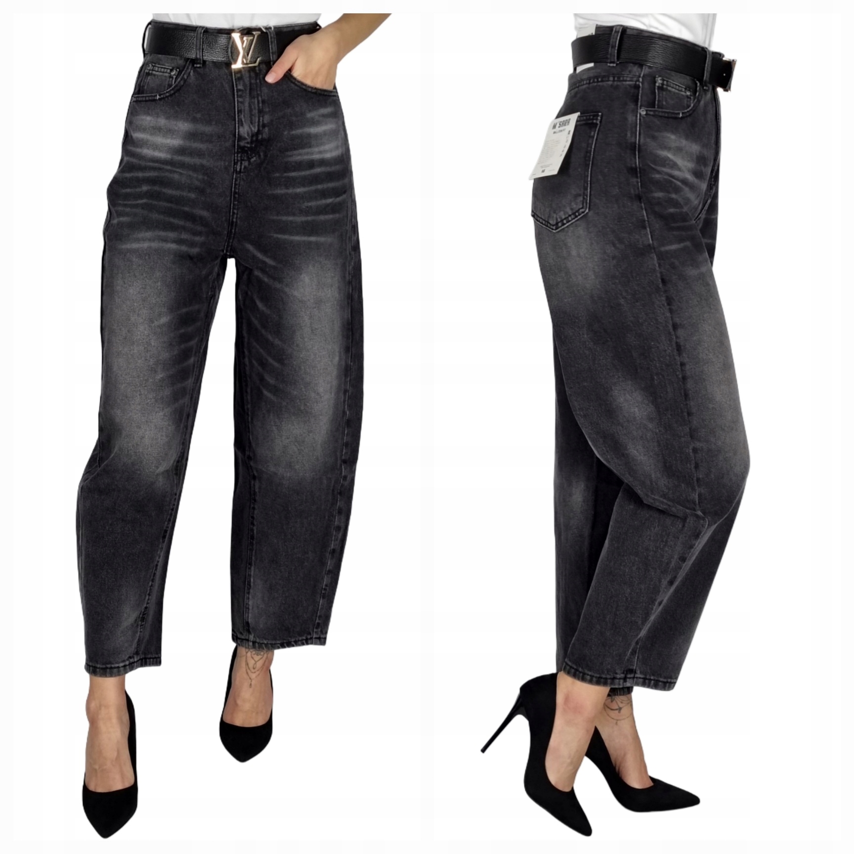 M.SARA SPODNIE JEANSOWE BALLOON FIT ROZMIAR XL/42 16822228165 - Allegro.pl