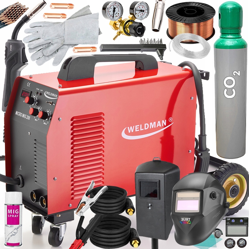 SPAWARKA migomat 200A MIG MAG MMA WELDMAN ZESTAW (5904624000123) • Cena, Opinie • Półautomaty ...