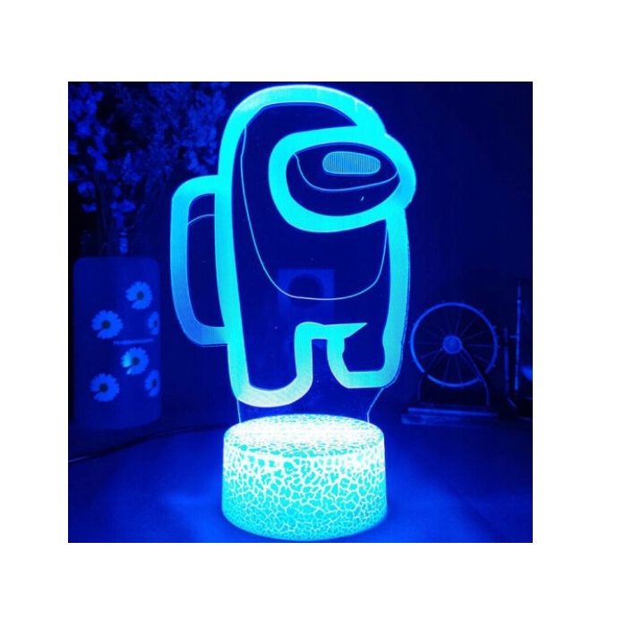 LAMPKA NOCNA 3D LED W KSZTAŁCIE AMONG US 1 LAMPA USB 16 KOLORÓW + PILOT ...