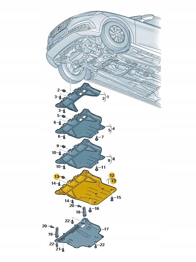 AUDI A3 8Y OSŁONA POD SILNIK 5WA825236C • Cena, Opinie - Allegro