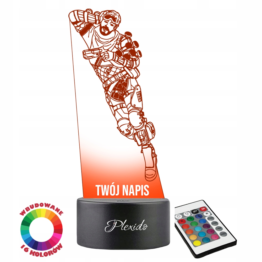 Lampka Nocna Gra APEX Fuse 3D Led Imię (5903457868115) • Cena, Opinie ...